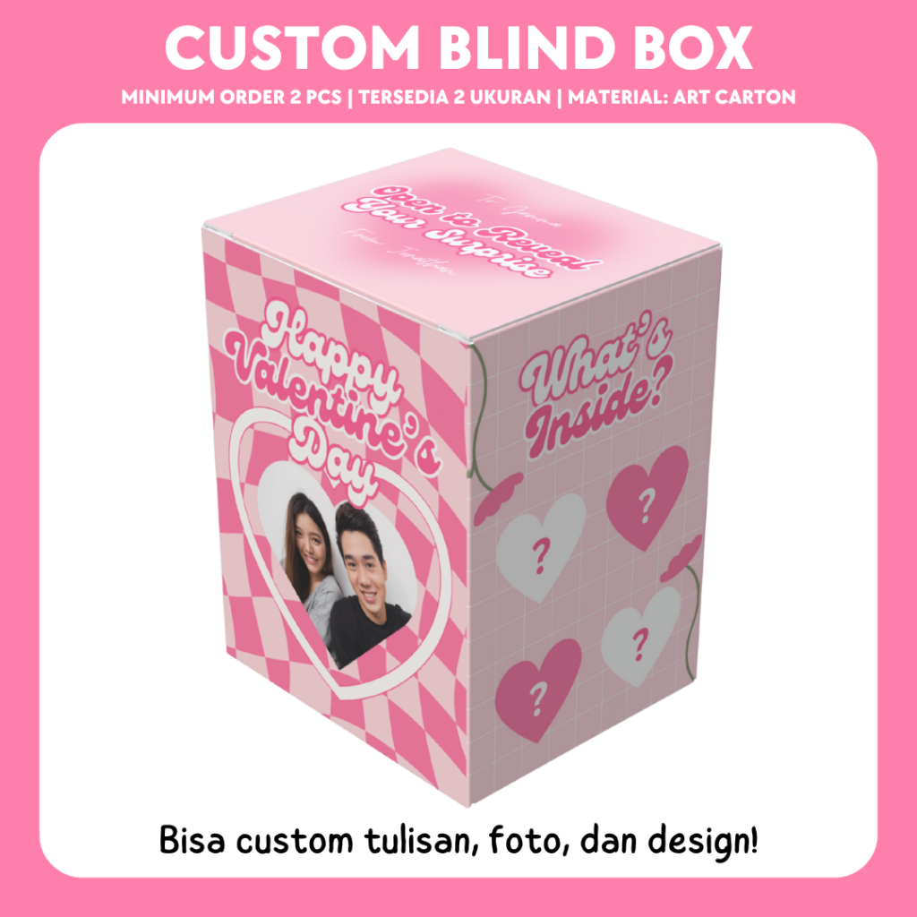 Jual Valentine's Blind Box (MIN. 2 PCS) | Custom Mystery Box | Hadiah ...