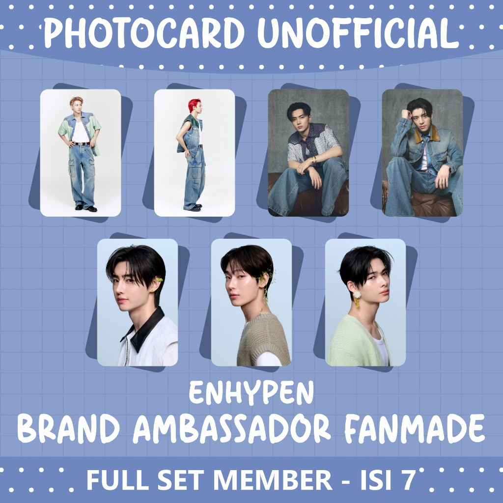Jual PHOTOCARD UNOFFICIAL [ENHYPEN - BRAND AMBASSADOR FANMADE] | Shopee ...