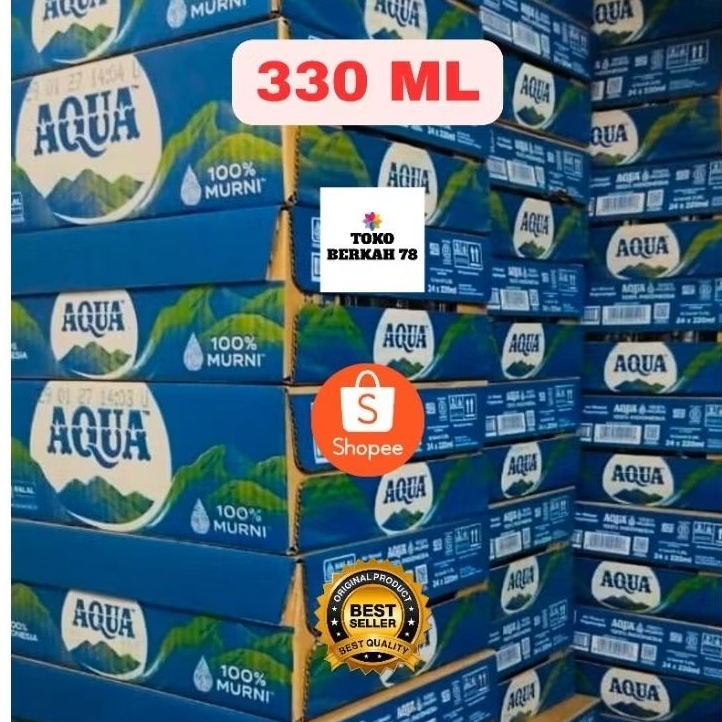 Jual AQUA 330ML / AQUA BOTOL 330ML / AQUA 330 ML ( INSTAN & SAMEDAY ...