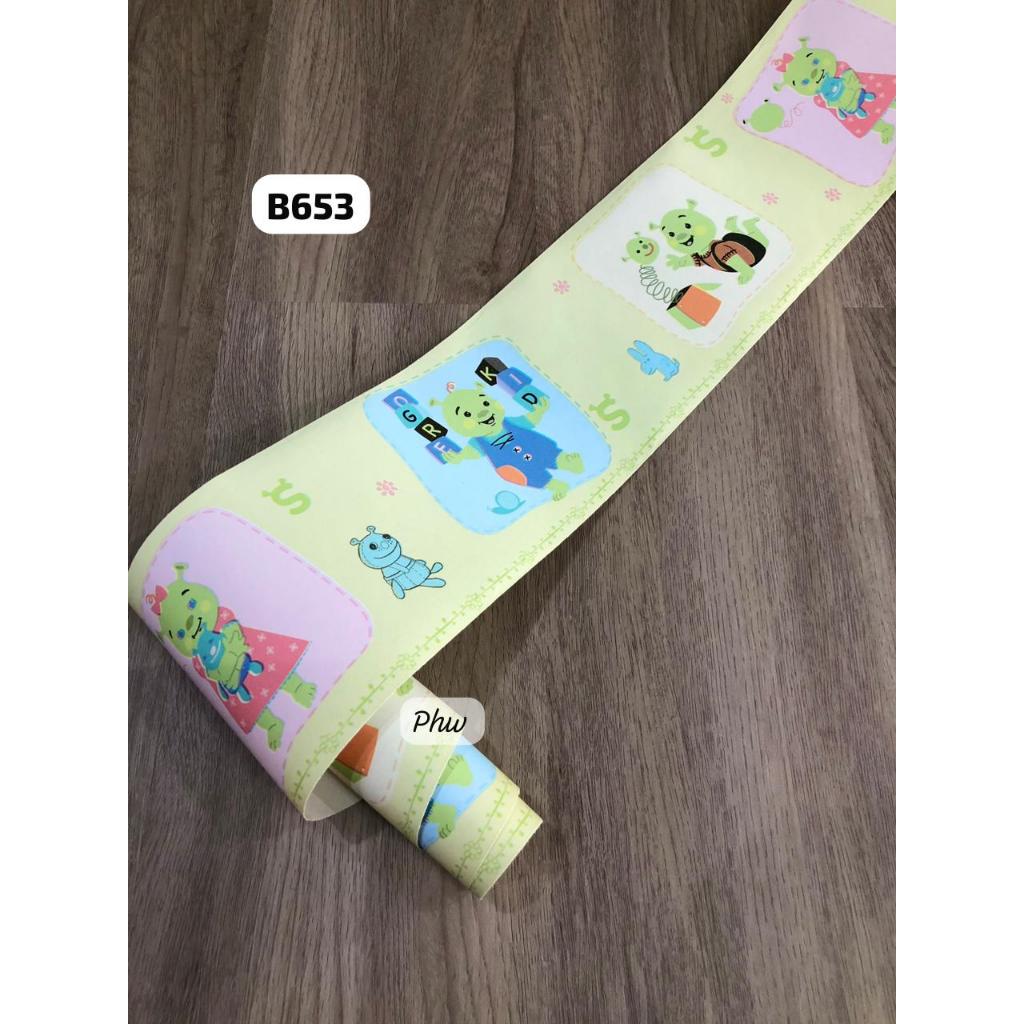 Jual Wallpaper Border List Dinding Anak Motif Kartun Shrek HIjau Pink ...