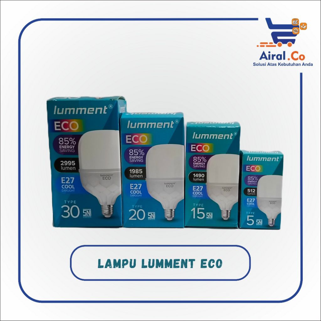 Jual LAMPU LED LUMMENT ECO 5 10 15 20 30 WATT CAHAYA PUTIH MURAH DAN ...
