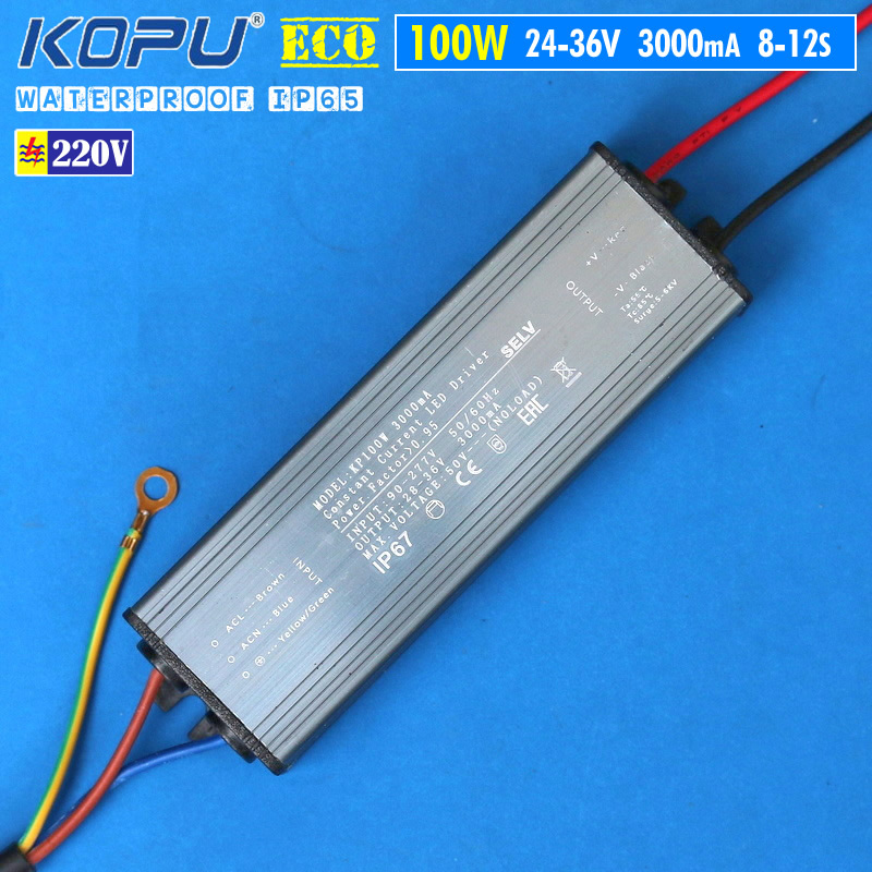 Jual Driver Led HPL COB 100W 3000mA WaterProof IP65 Kopu Eco AC 220V ...