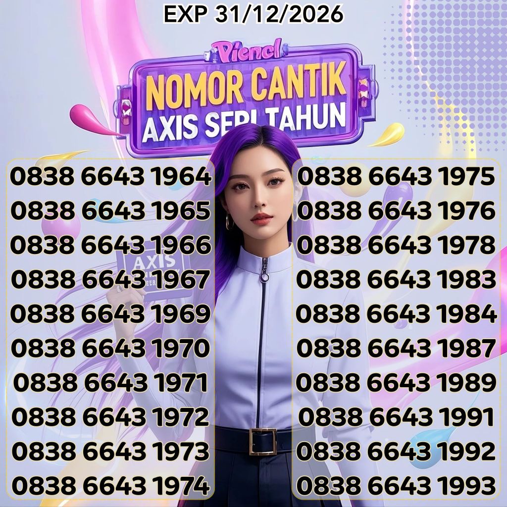 Jual Nomor Cantik AXIS Reguler Seri Ekor Tahun Harga 15ribu | Shopee ...