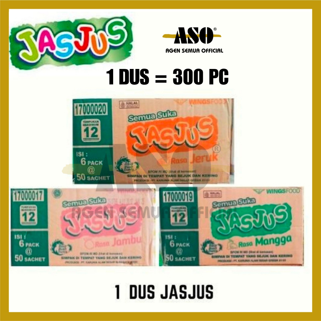 Jual [ DUS ] JASJUS minuman Serbuk Instant all variant ( isi 300 pc ...