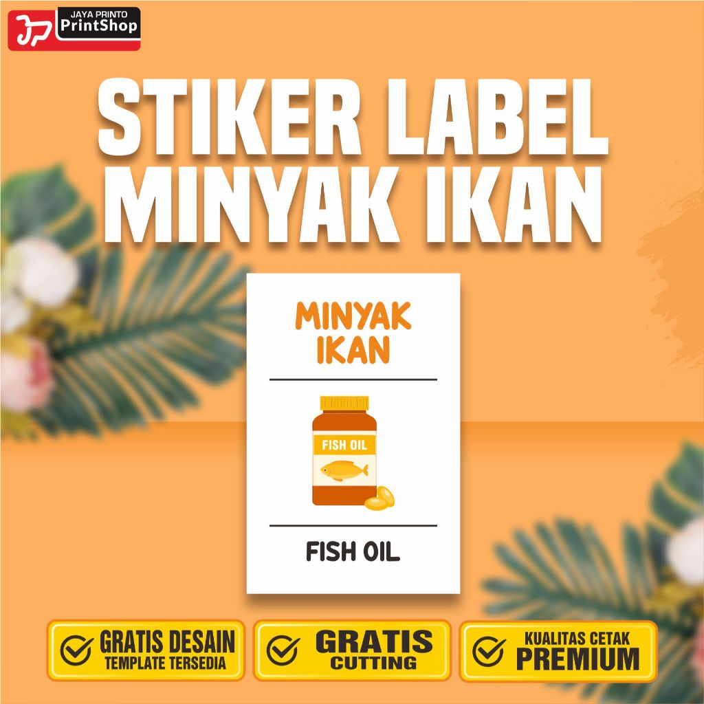 Jual Stiker Label Cairan Dapur Minyak Ikan Ready Tahan Air_STICKER ...