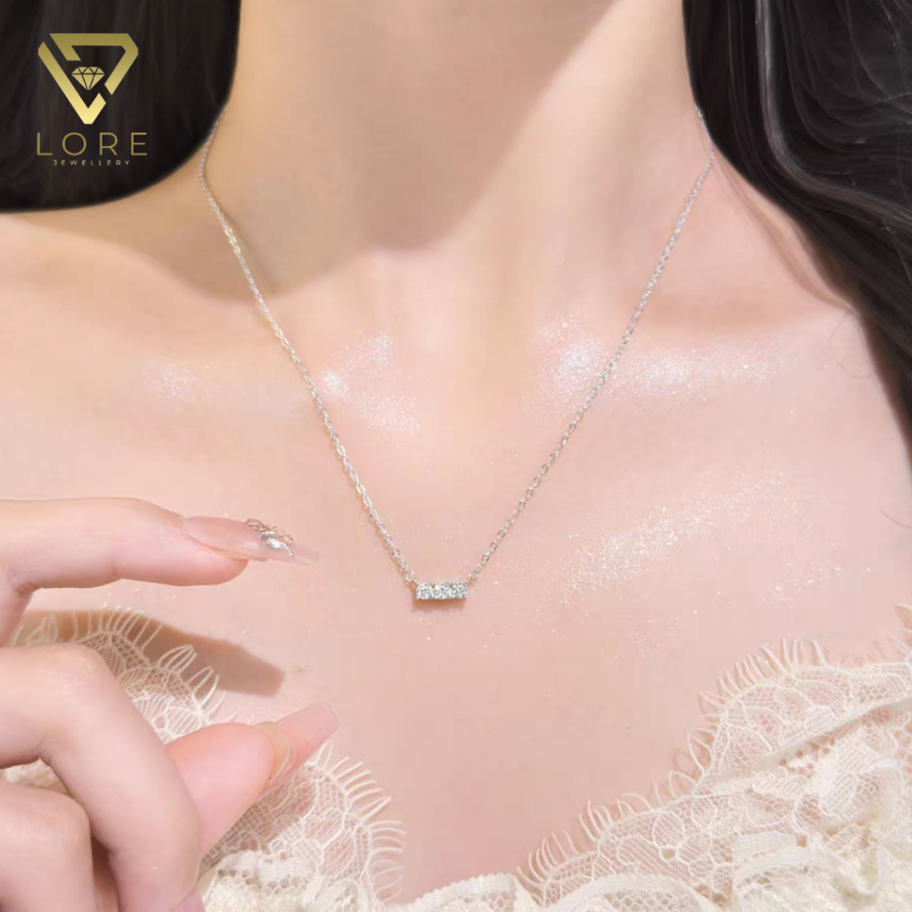 Jual Lore Jewellery - Kalung Moissanite Lapis Emas 18K - Dazzling Gold ...