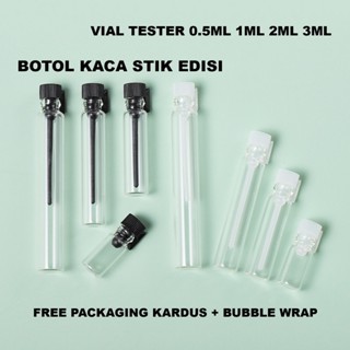 Jual Botol Parfum Vial per 100 PCS Tester 0.5ml 1ml 2ml 3ml Kaca Stik ...