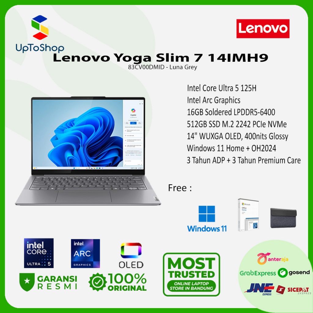 Jual Lenovo Yoga Slim 7 14IMH9 DMID Core Ultra 5-125H 16GB 512GB Win11 ...