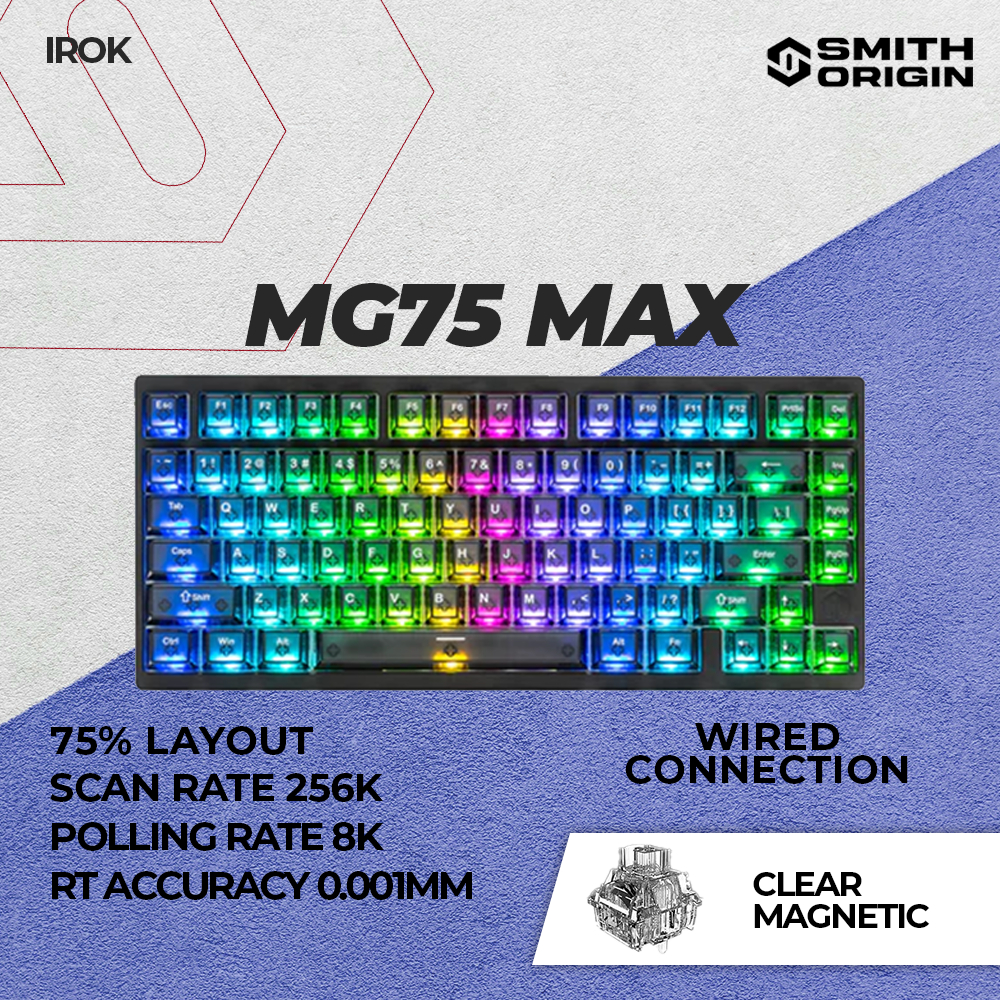 Jual IROK MG75 MAX Hall Effect Rapid Trigger Magnetic Switch Keyboard ...
