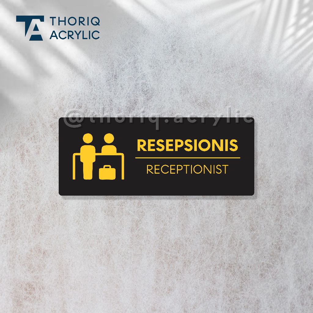 Jual Sign Acrylic RESEPSIONIS | Akrilik RECEPTIONIST UV PRINT | Shopee ...