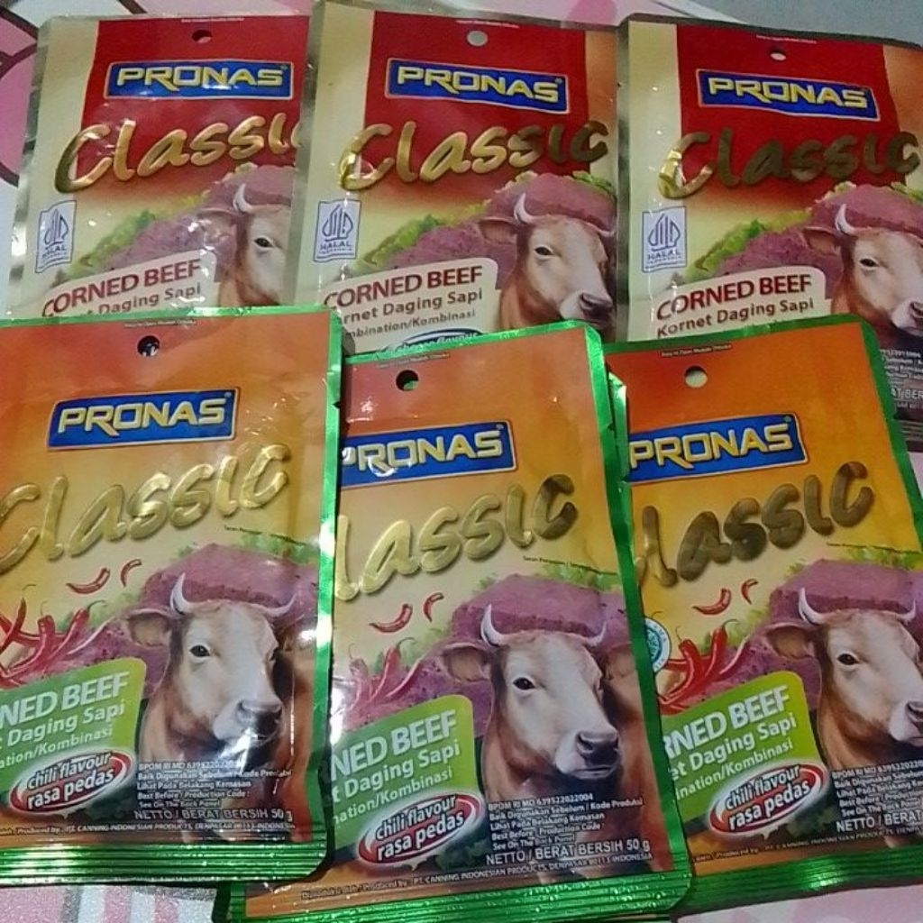 Jual Pronas Classic Corned beef Aneka Rasa 50g Exp Juni 2026 | Shopee ...