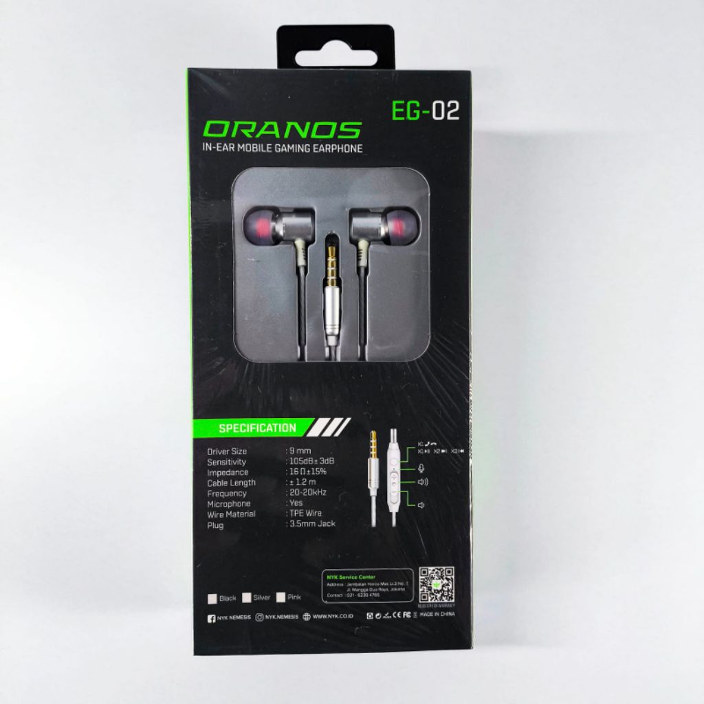 Jual Earphone Gaming Nemesis EG 02 Oranos | Shopee Indonesia