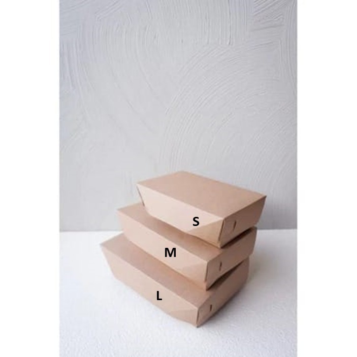 Jual PAPER LUNCH BOX MODEL SELIP BAHAN KRAF (BELUM DIRAKIT) | Shopee ...