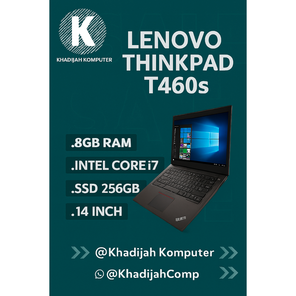 Jual Lenovo Thinkpad T460 i7 gen 6 I Ram 8gb Ssd 256gb | Shopee Indonesia