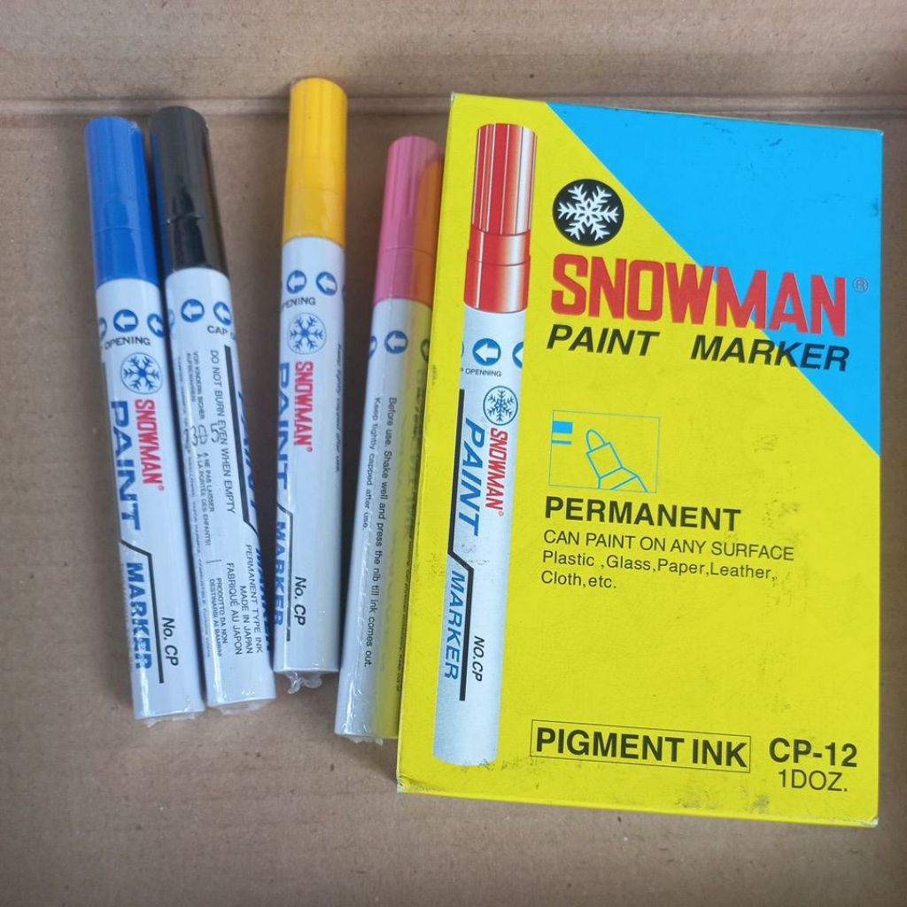 Jual Spidol Snowman CP 12 Paint Marker 1 Lusin | Shopee Indonesia