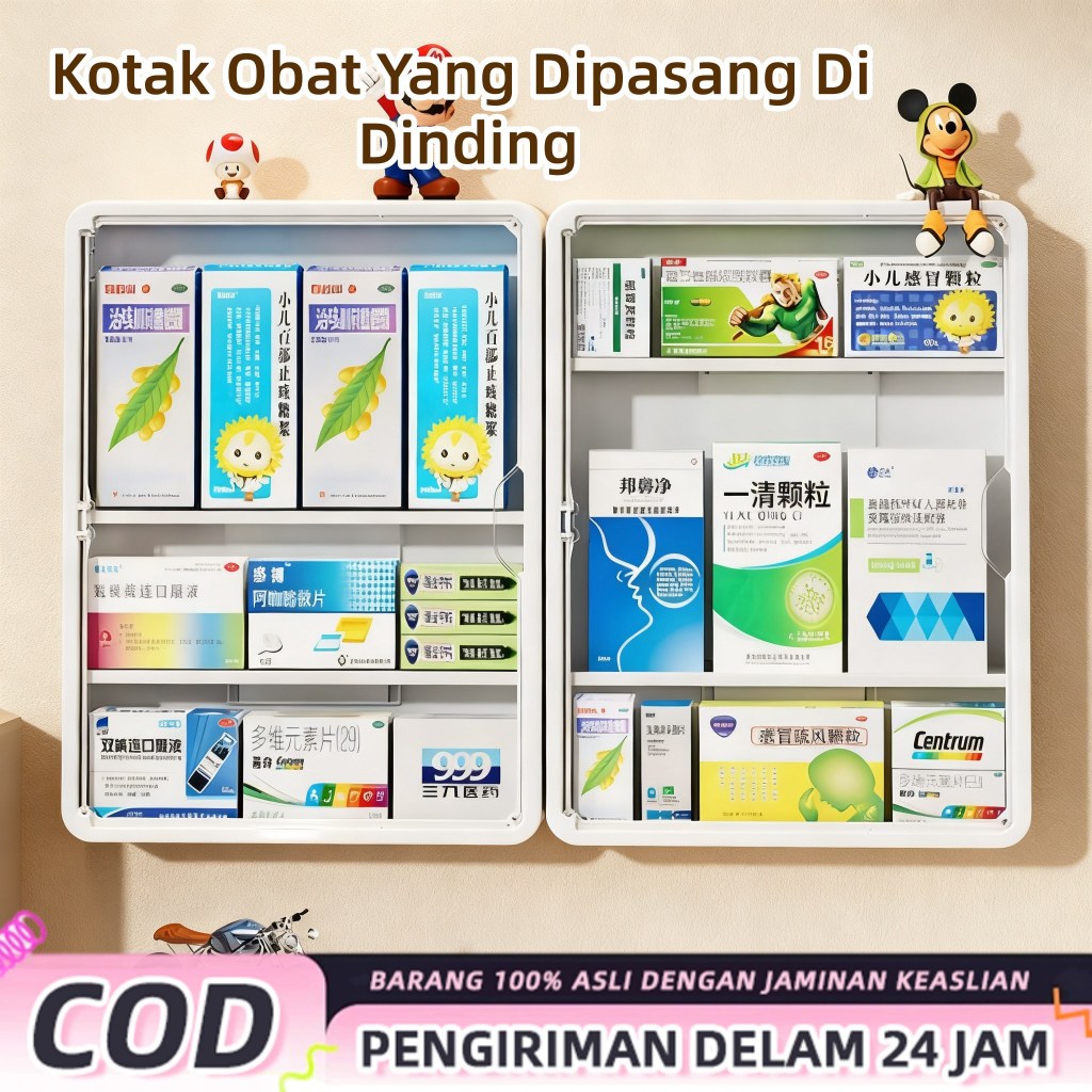 Jual COD-Kotak Obat P3K Dinding First Aid Box Plastik Kotak Penyimpanan ...
