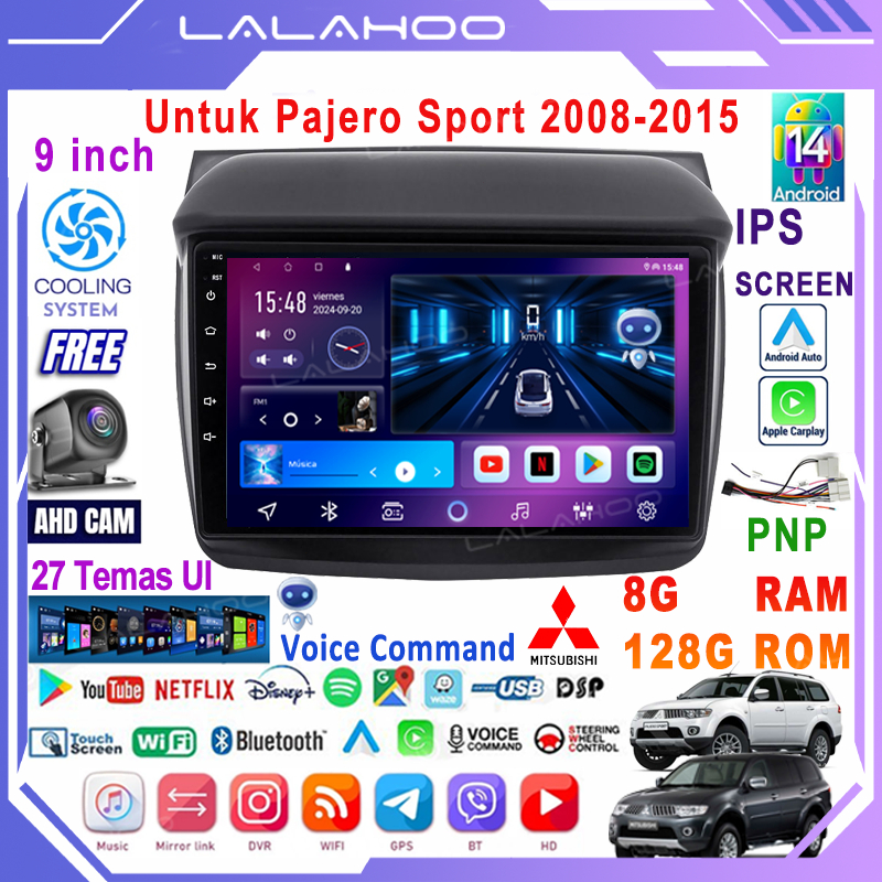 Jual 【Untuk Pajero Sport 2008-2015】8G+128G Android 14 Head Unit ...