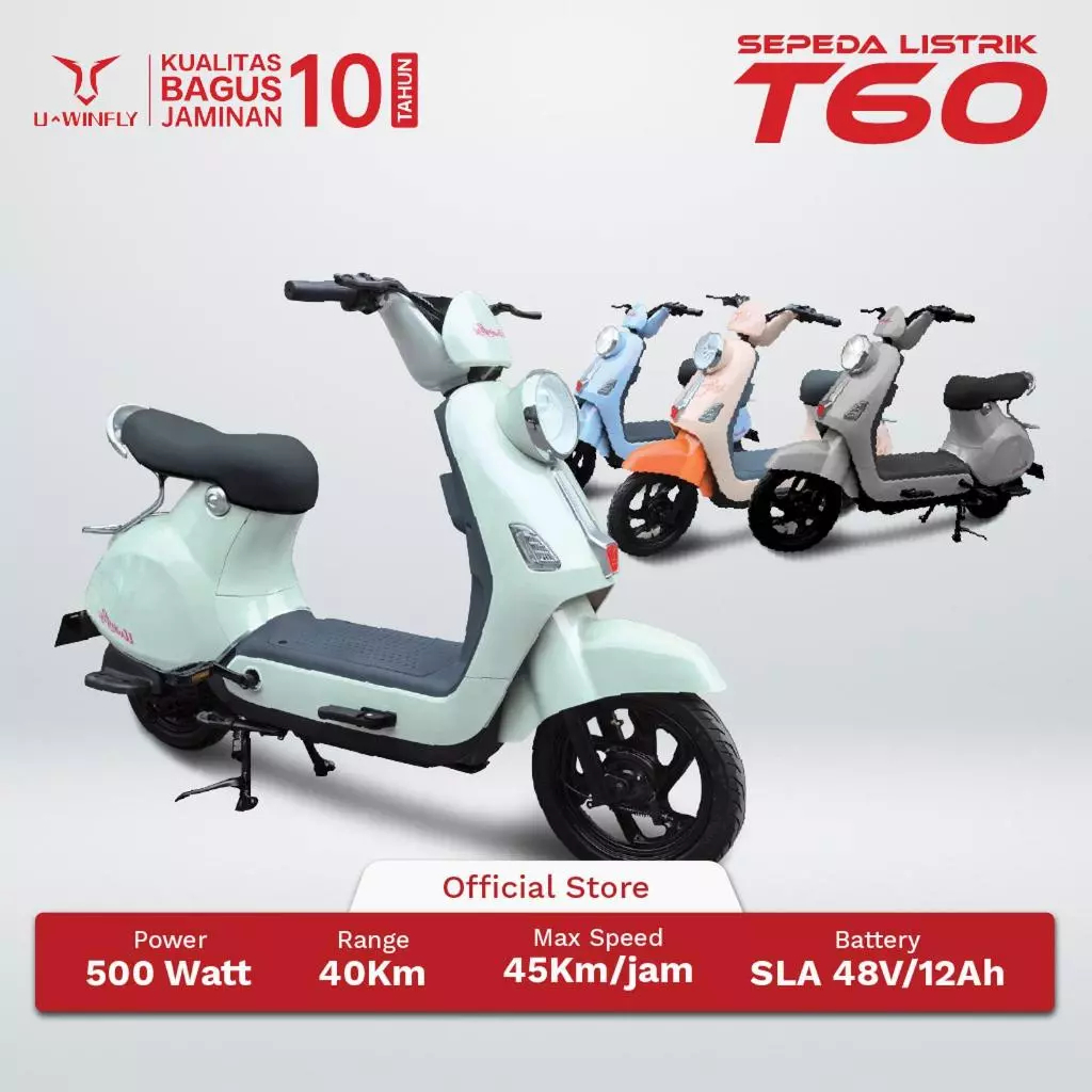 Jual UWINFLY SEPEDA LISTRIK T60 (GARANSI RESMI) | Shopee Indonesia