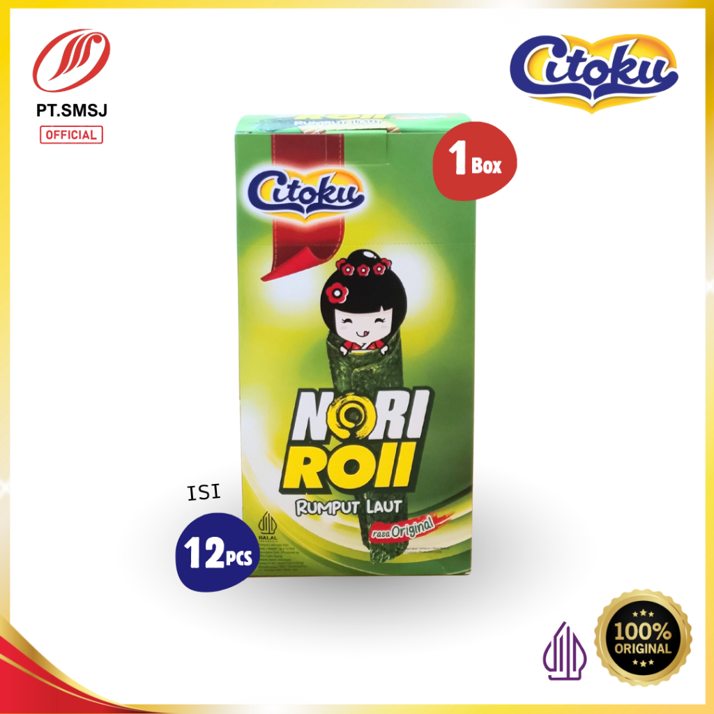 Jual Citoku Nori Seaweed Roll 1box/12pcs | Shopee Indonesia