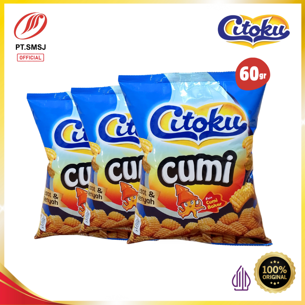 Jual Citoku [ PAKET 3 PCS ] Snack Cumi Rasa Cumi Bakar 60gr | Shopee ...