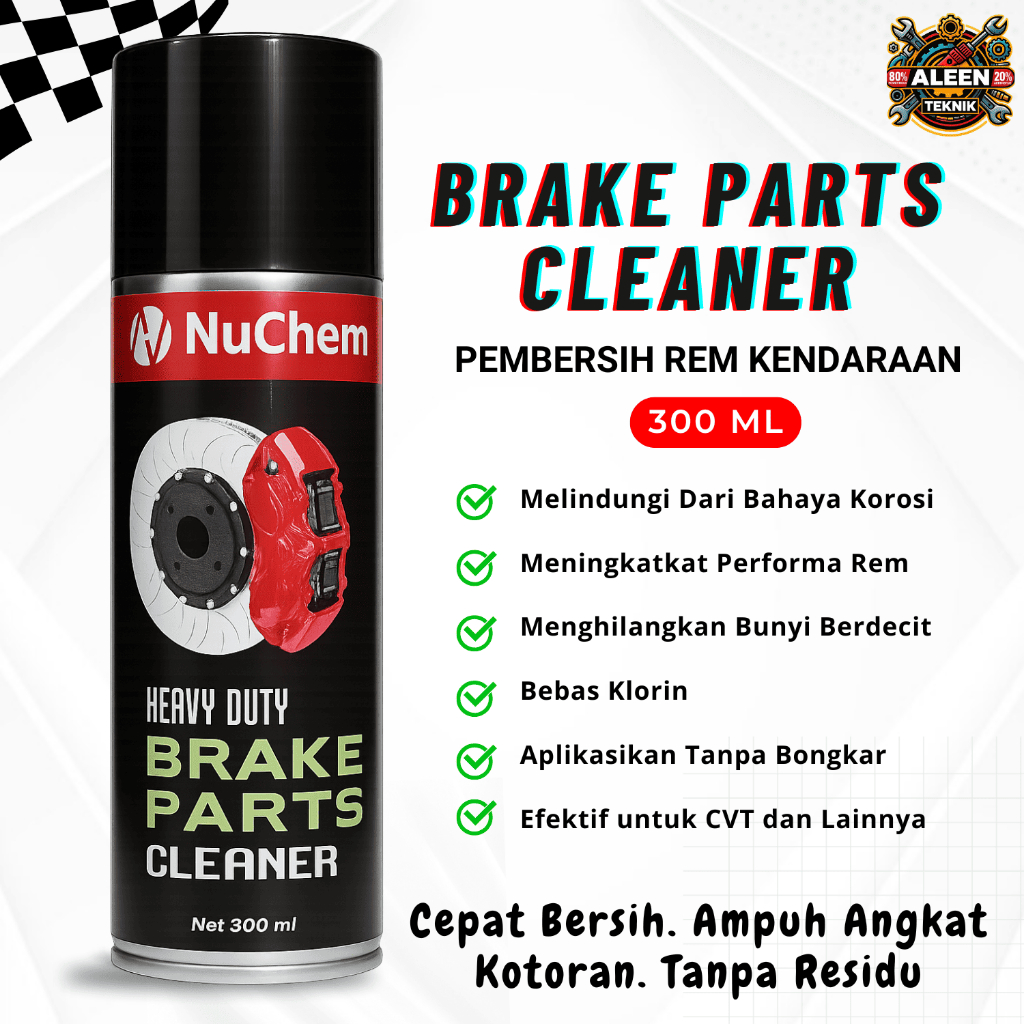 Jual NuChem Brake Cleaner 300ml – Pembersih Rem Aman, Anti Karat ...