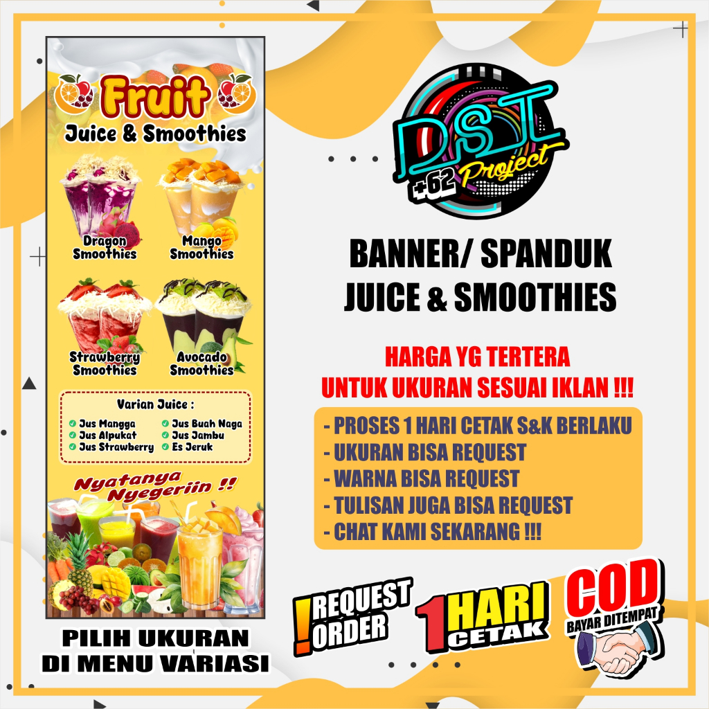 Jual BANNER / SPANDUK Juice & Smoothies Jus Buah Sop Buah Es Buah ...