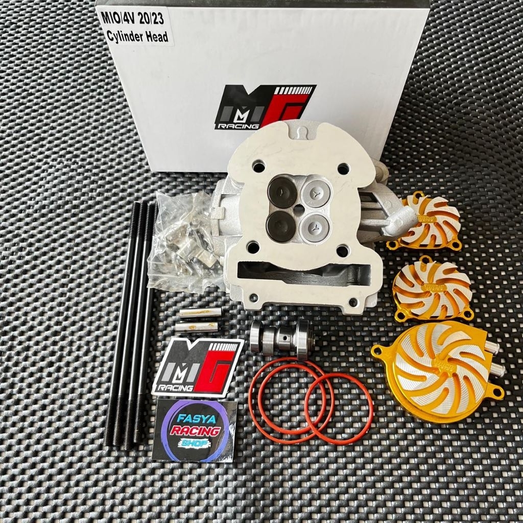 Jual SUPER HEAD CNC MG RACING MIO SPORTY 20/23 + 4 klep CNC + SET VOVER ...