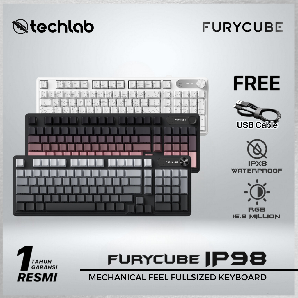 Jual Furycube IP98 / IP-98 / IP 98 Mechanical Feel Gaming Keyboard ...