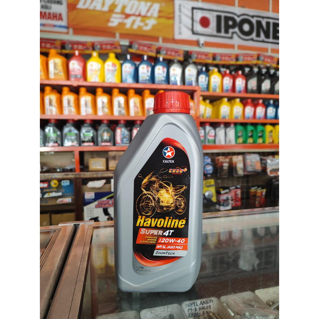 Jual [ASLI] Havoline Super 4T 20W-40 1L – Oli Motor Manual | JASO MA2 ...