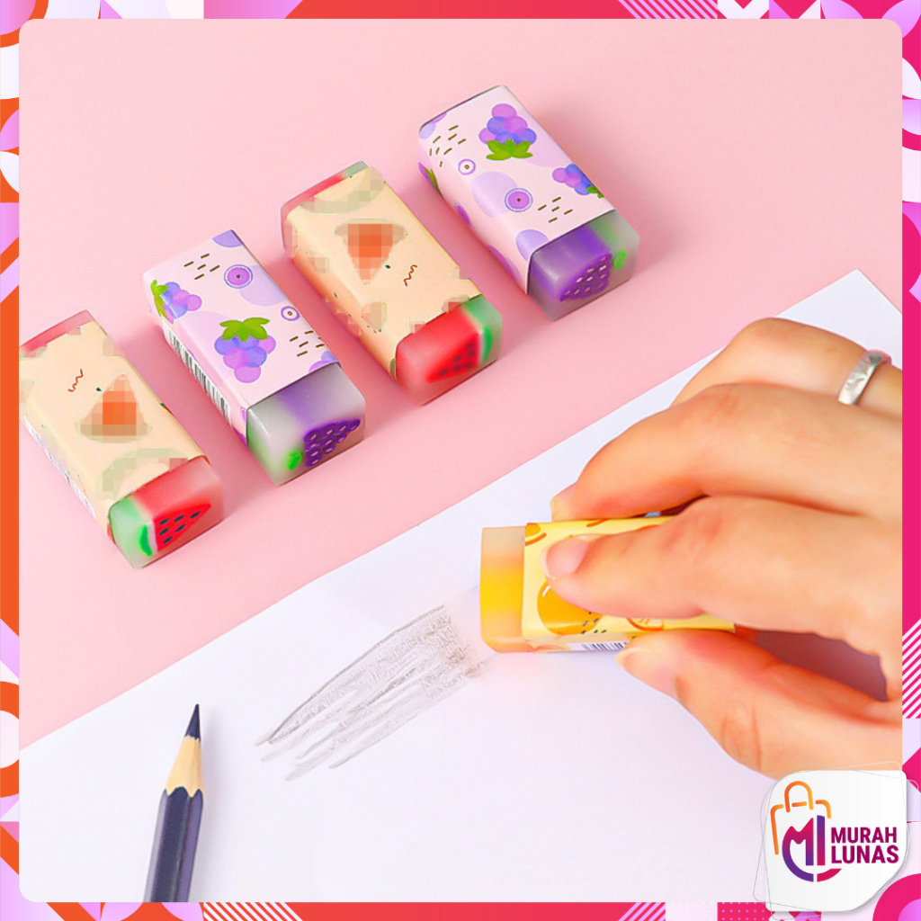 Jual MUNAS Penghapus Pensil Motif Buah Fruits Eraser Penghapus Karakter ...