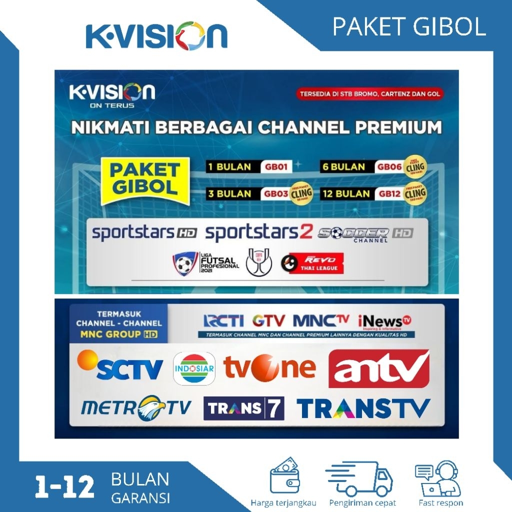 Jual Paket K-VISION Gibol (Gilabola) Proses cepat | Shopee Indonesia