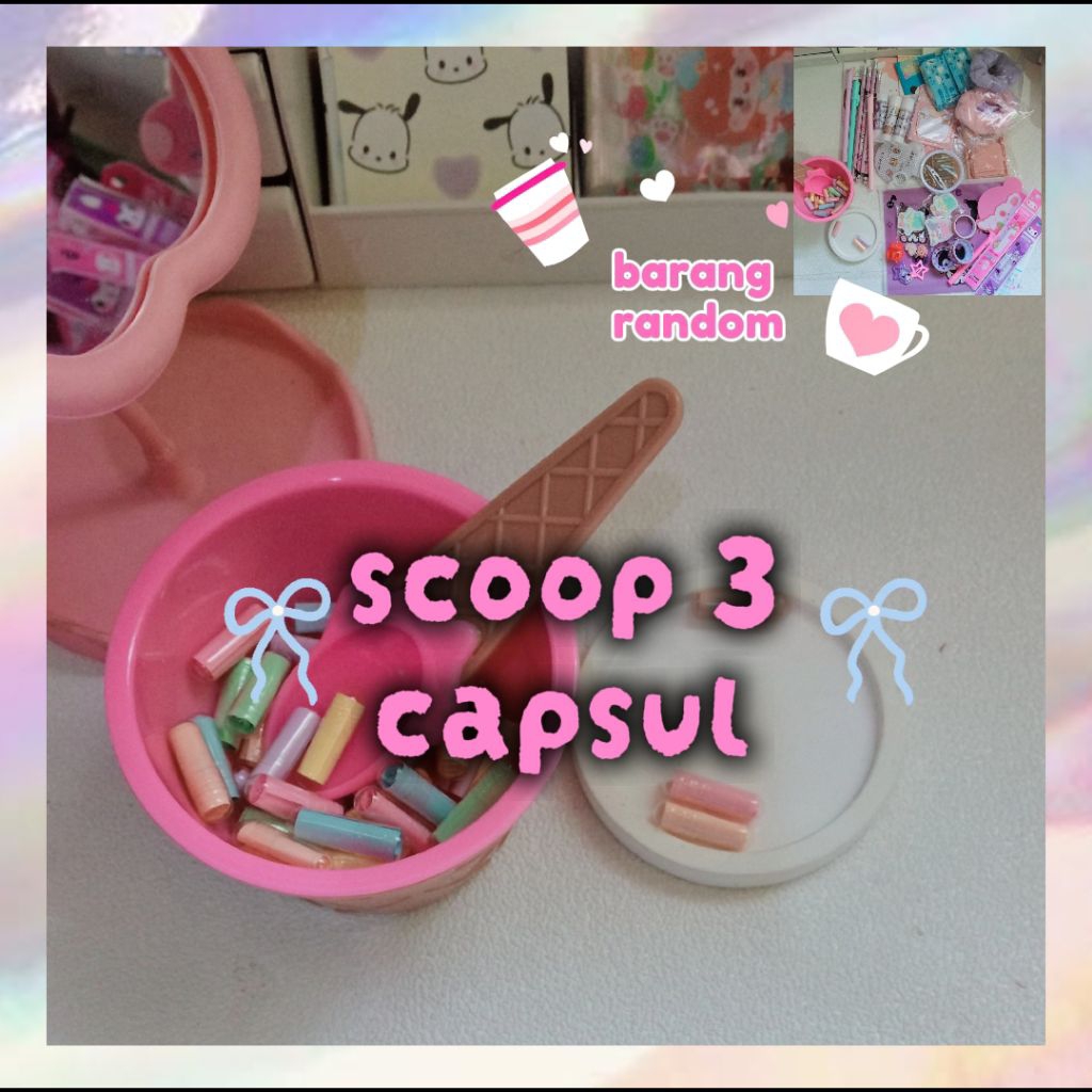 Jual scoop capsule berhadiah barang random lucu lucu/mystery Scoop ...