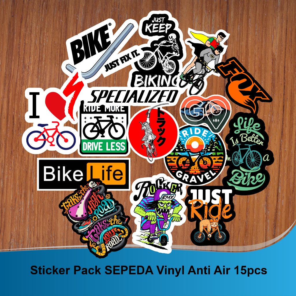 Jual Sticker Pack SEPEDA logo brand stiker Waterproof Sepeda Laptop HP ...