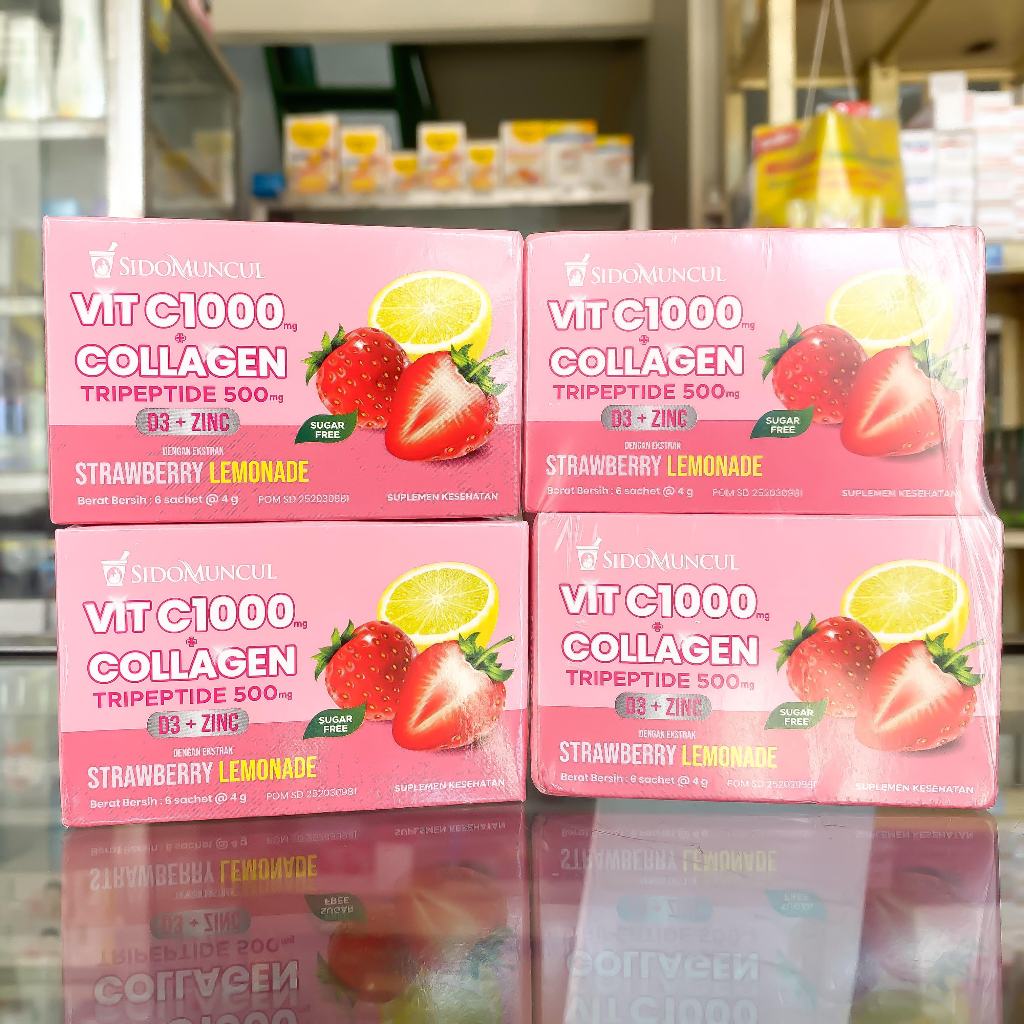 Jual VITAMIN C 1000 COLLAGEN SIDO MUNCUL RASA STRAWBERRY LEMONADE ...