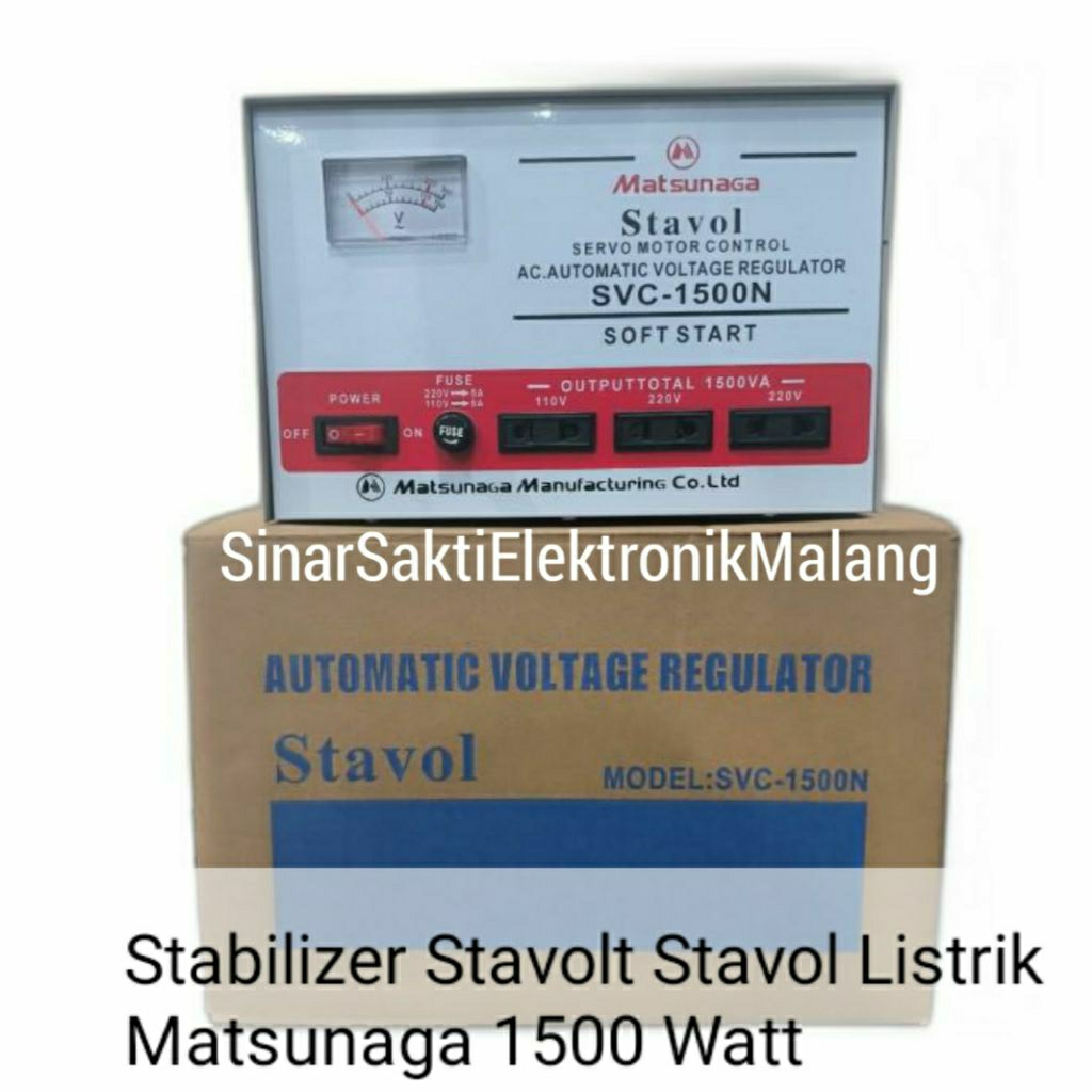 Jual Stabilizer Stavolt Stavol Listrik Matsunaga 1500 Watt 1500W ...