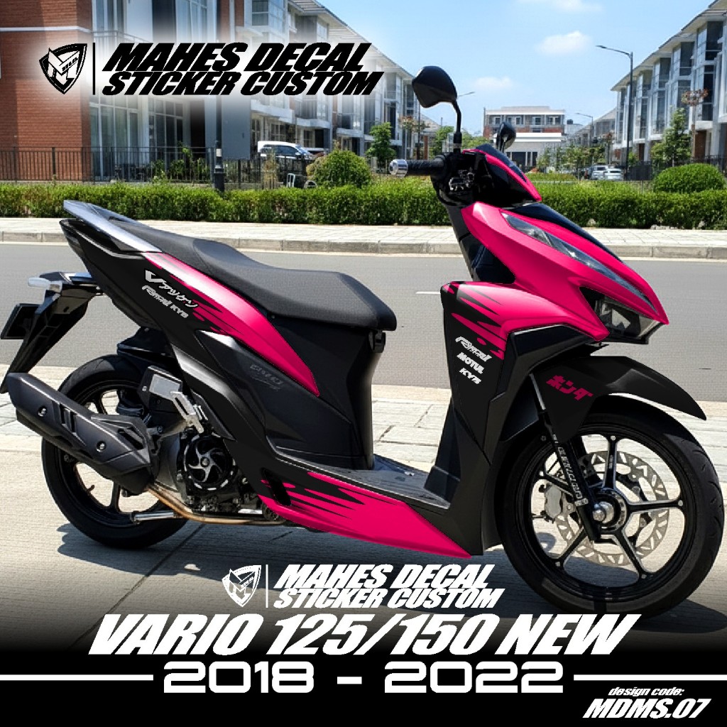 Jual (COD) Mahes Decal - Decal Stiker Vario 125 150 LED NEW Full Body ...