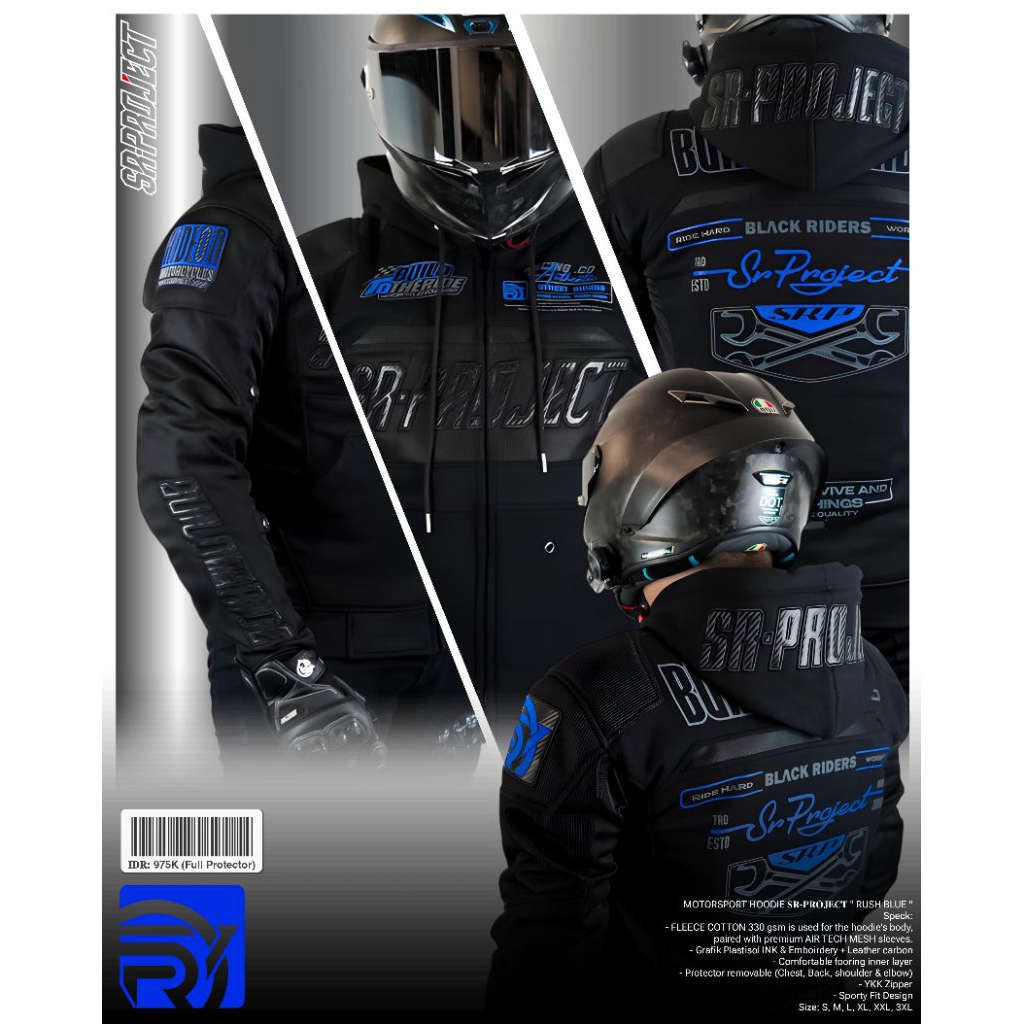 Jual Hoodie Mesh Exclusive SR-PROJECT RUSH Blue | Shopee Indonesia