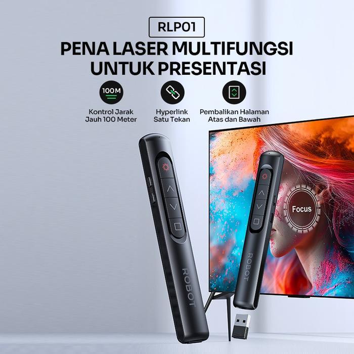 Jual Pointer Laser ROBOT RLP01 100 Meter Hyperlink Remote Pointer ...