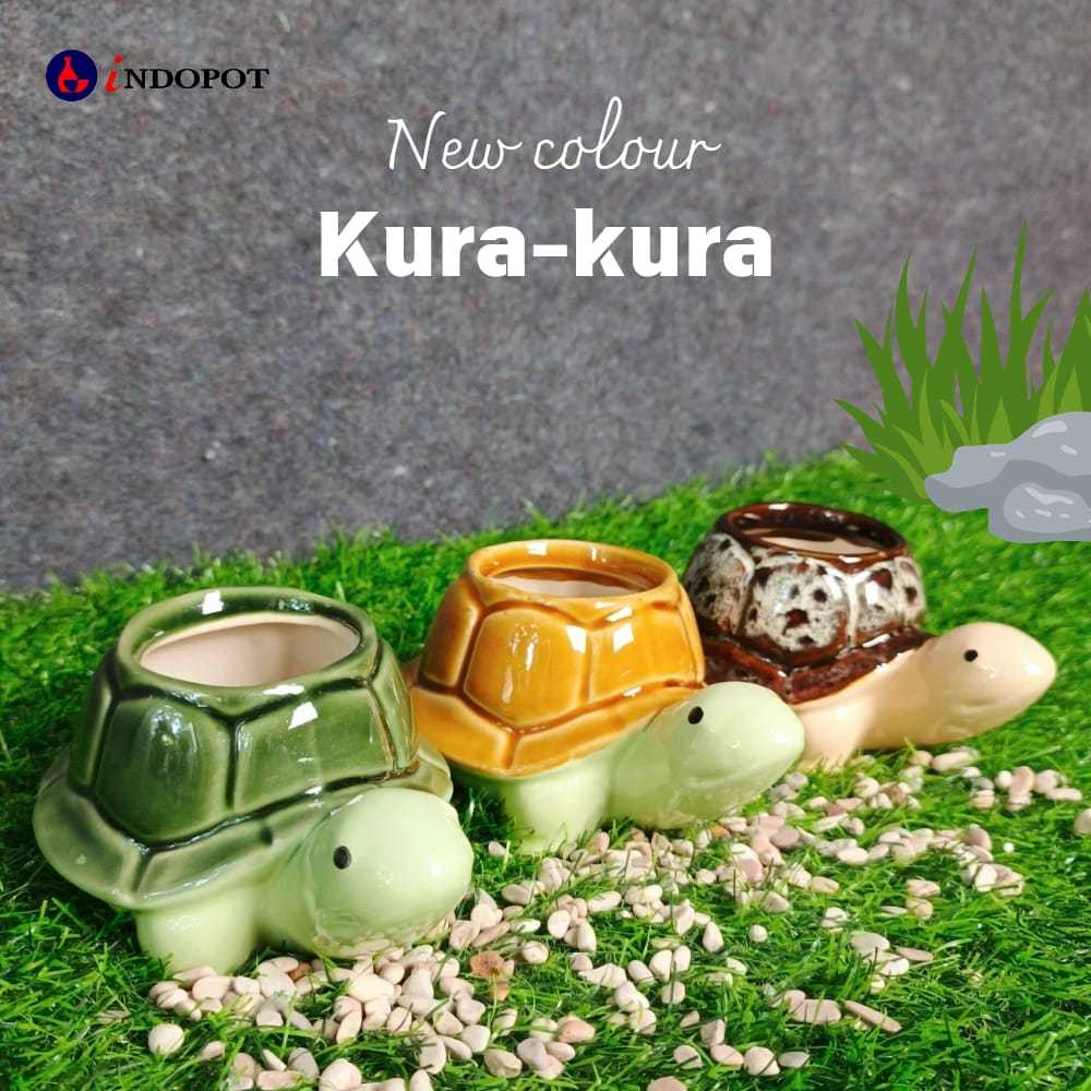 Jual Pot Keramik Model Kura-kura Lucu | Hiasan Meja & Taman Mini yang ...