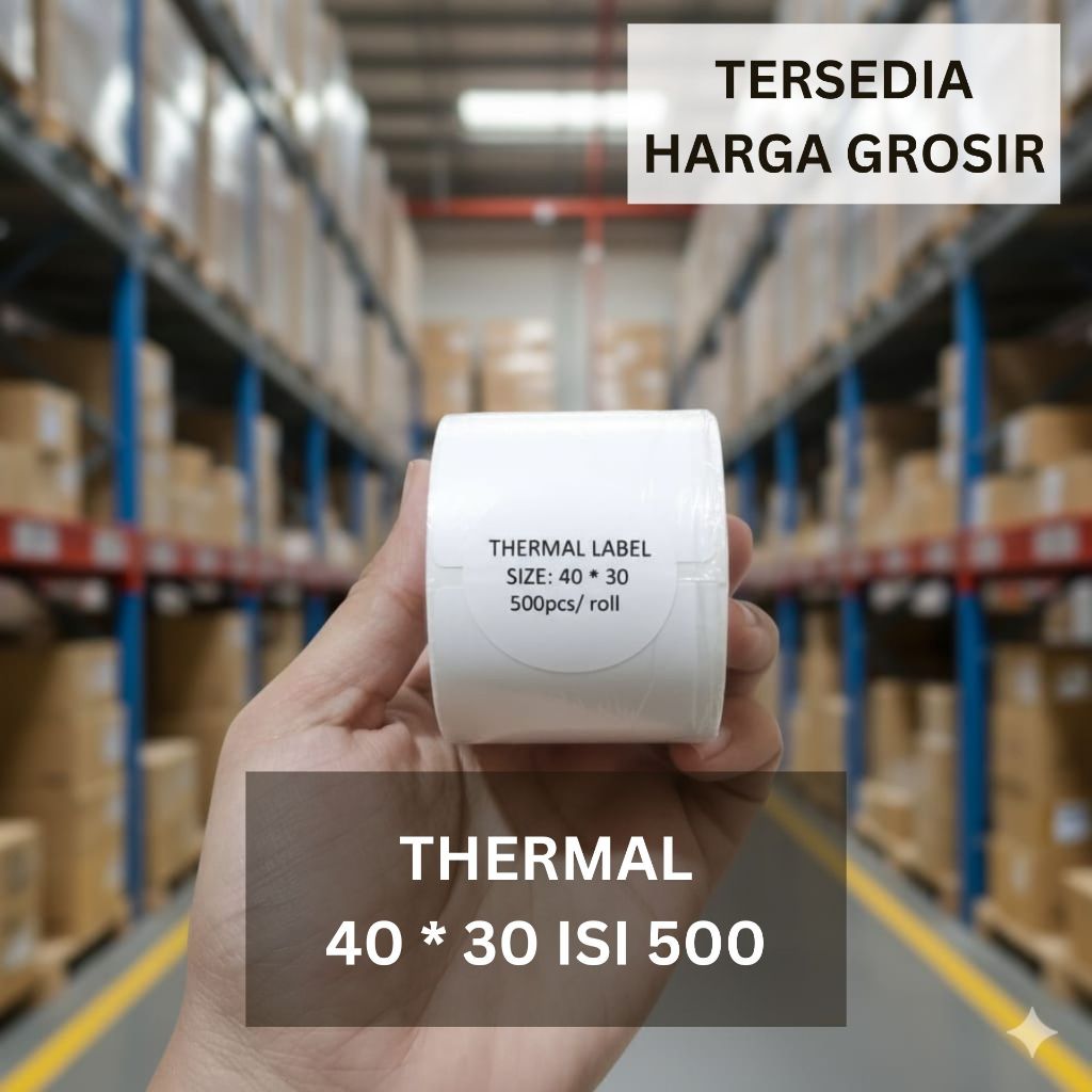 Jual Label Barcode Direct Thermal 40x30 40 x 30 mm core 1" isi 500 pcs ...
