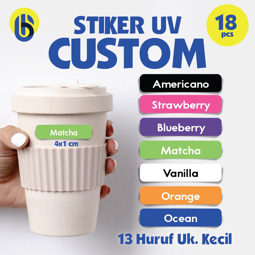Jual Custom Label Nama Premium UV DTF | Stiker Nama Serbaguna Tahan Air ...