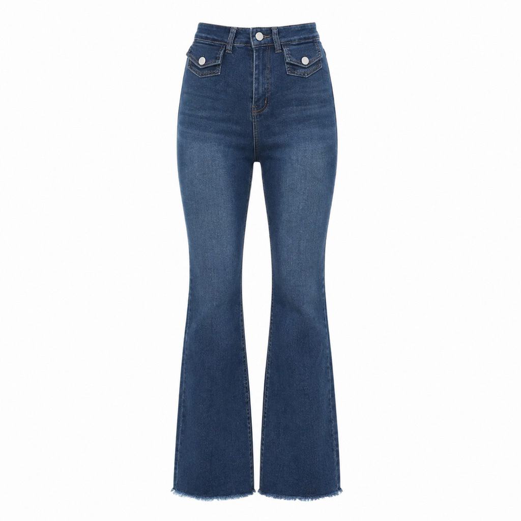 Jual [LUXE.DLABEL] - NEW 375 jeans | Highwaist Cutbray Jeans wanita ...