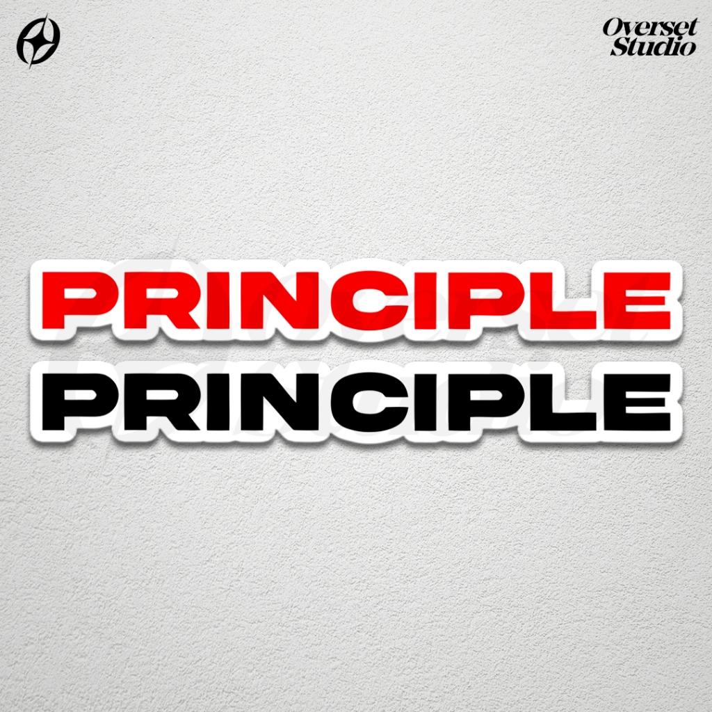 Jual (GRATIS ONGKIR & COD) Sticker Brand Principle / Stiker Principle ...