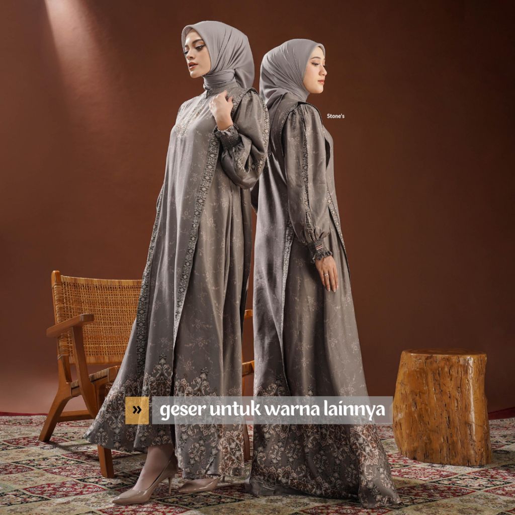 Jual DR204| RANIZA / ETHNESA DRESS by Nadheera Luxury [ NEW - ND Pattern Series ] Midi Nadheera ...