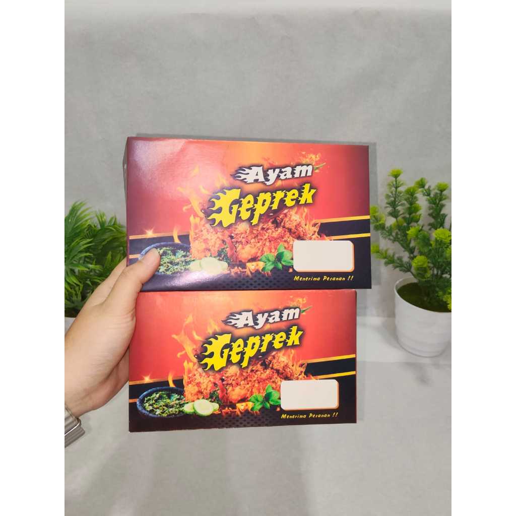 Jual Dus ayam geprek/chicken/ayam krispy ukuran medium / M (18,5x11x5cm ...