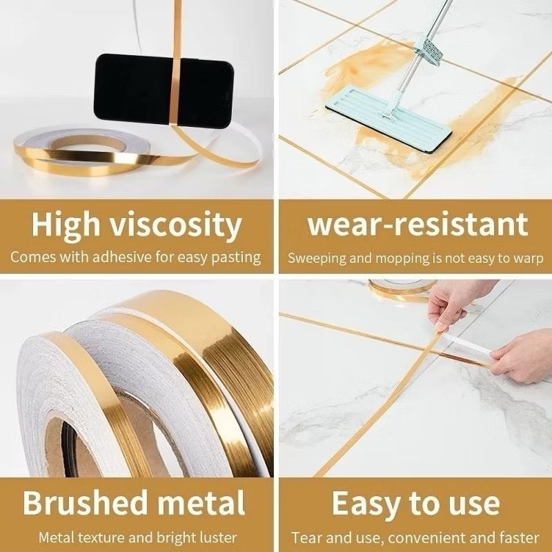 Jual STIKER LIST GOLD , SILVER HIASAN MOLDING DINDING DAN PEMBATAS NAT ...