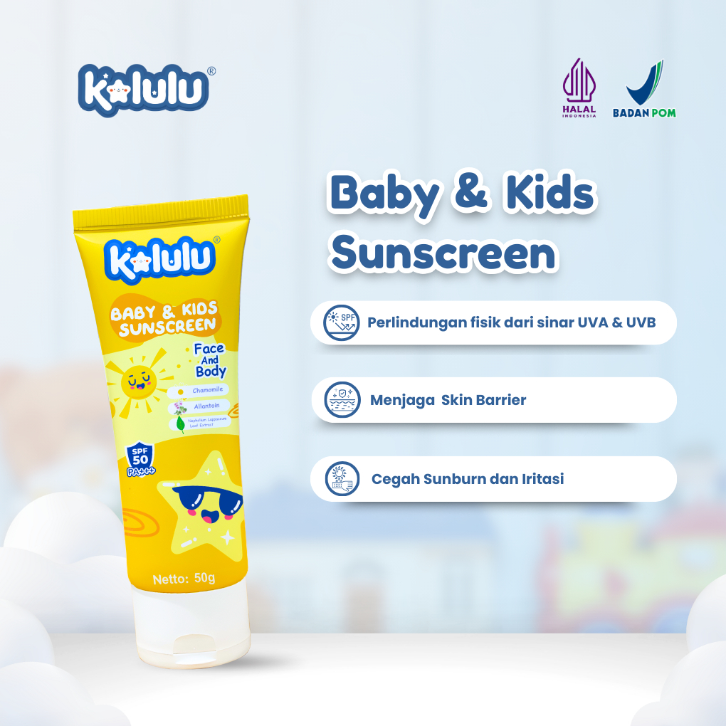 Jual Kalulu Baby & Kids Sunscreen SPF 50 PA (+++) - Face & Body 50 gr ...