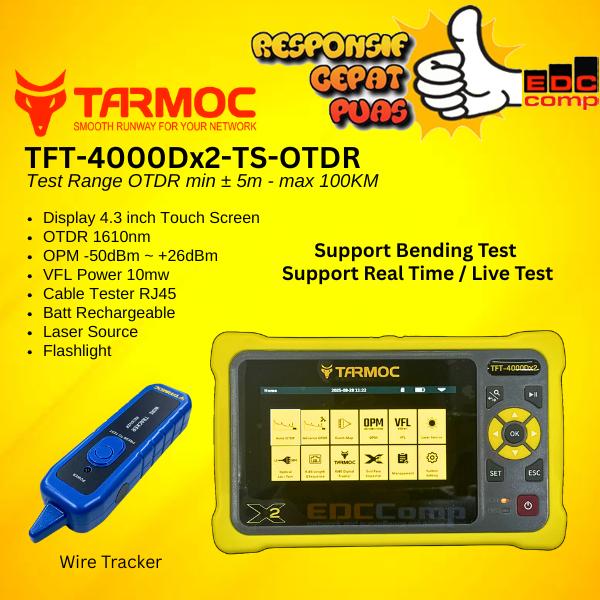 Jual Tarmoc TFT-4000Dx2-TS-OTDR | Smart mini Touch Screen Active/Online ...