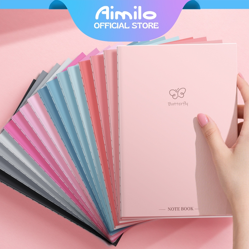 Jual [READY] Aimilo 10pcs Notebook A5 Buku Diary Aesthetic 40 Lembar ...