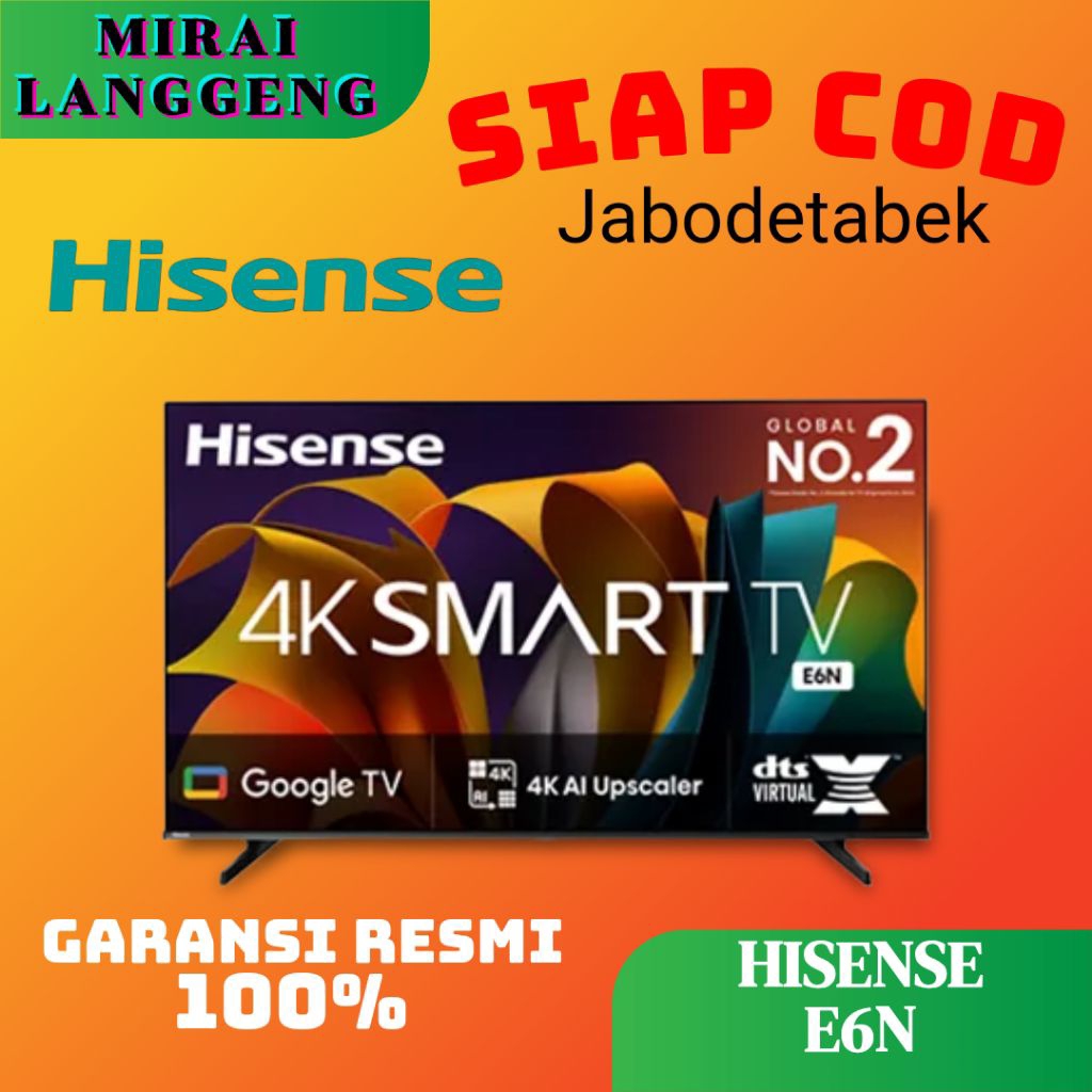 Jual Hisense 55E6N 55-E6N Smart Google TV LED 4K UltraHD 55 E6N 55E6 ...
